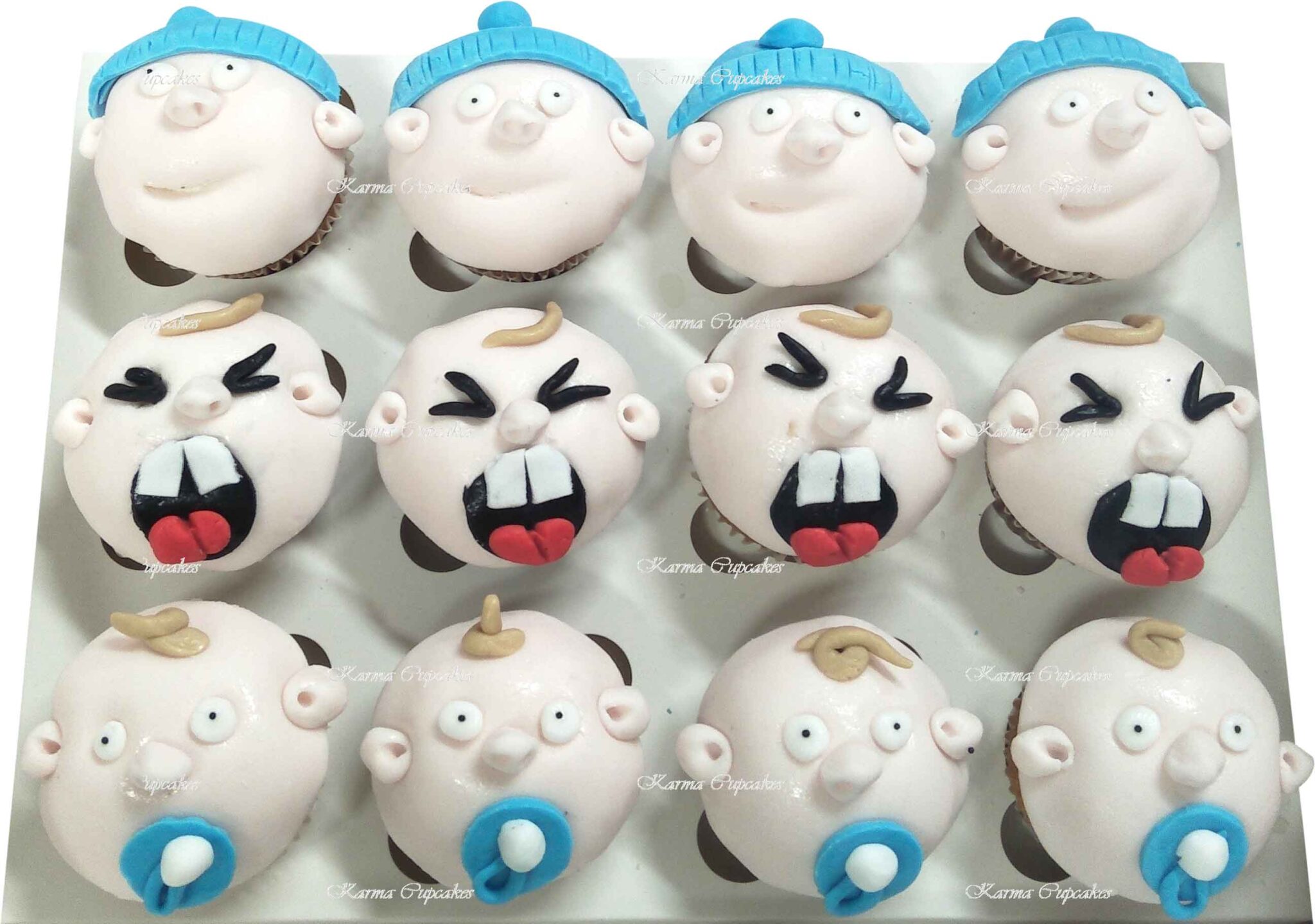 3D Baby Face Cupcakes - Karma Cupcakes
