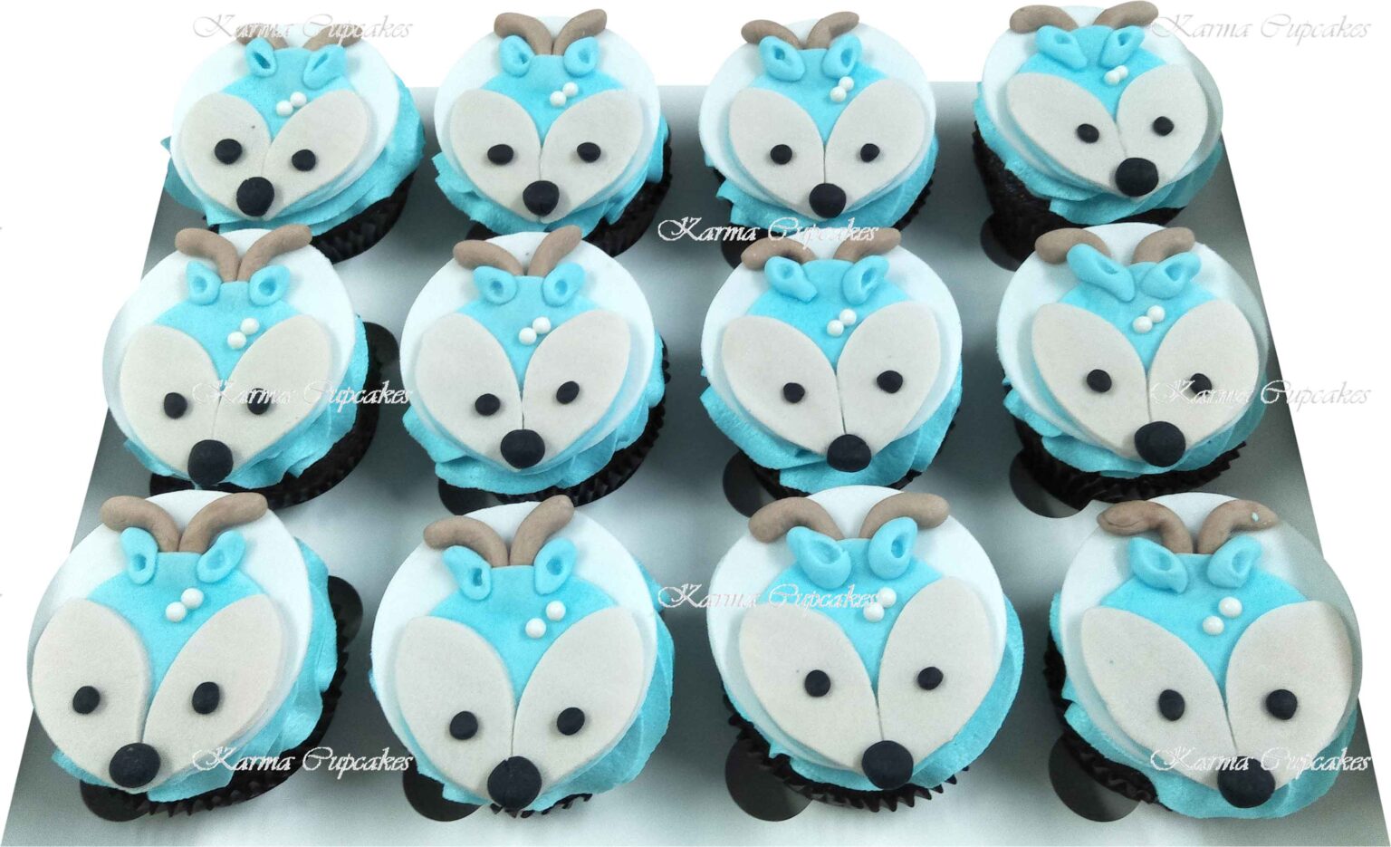 Badger Chipmunk Hedgehog Animal cupcakes - Karma Cupcakes