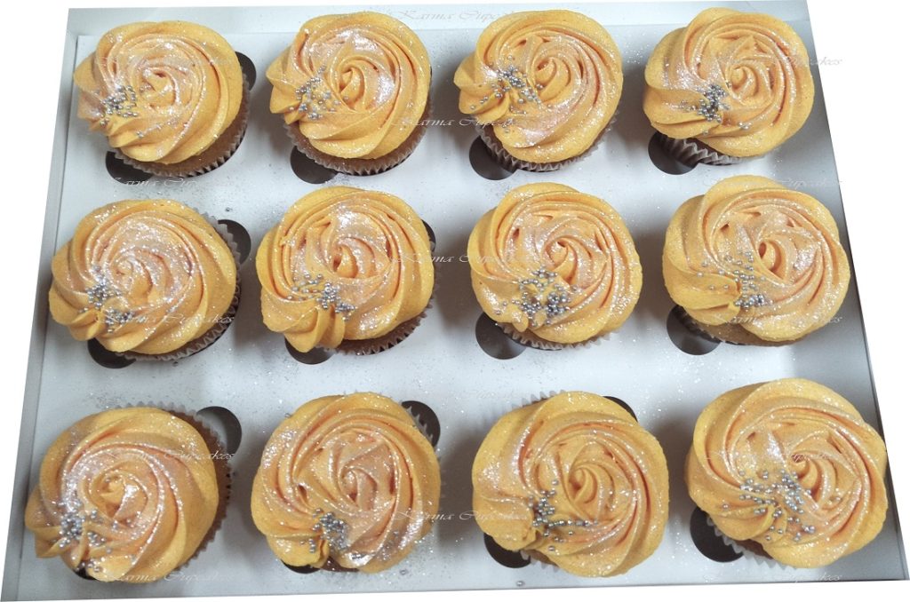 Yellow Rose Swirl Regular R U Ok? Cupcake -Vanilla/Chocolate
