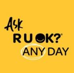 R U OK? day yellow cupcakes with an edible logo